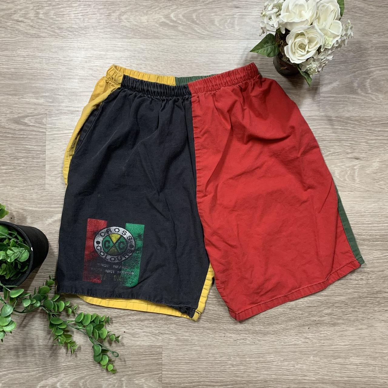 Vintage made in USA cross colours shorts Size L... - Depop