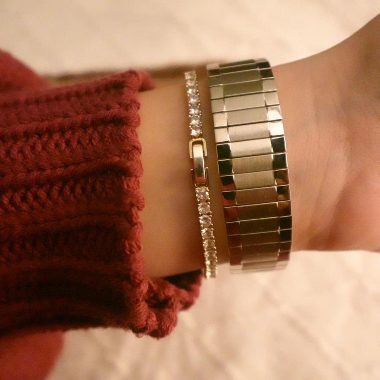 Silver Classic Stretch Watch classic timepiece in... - Depop