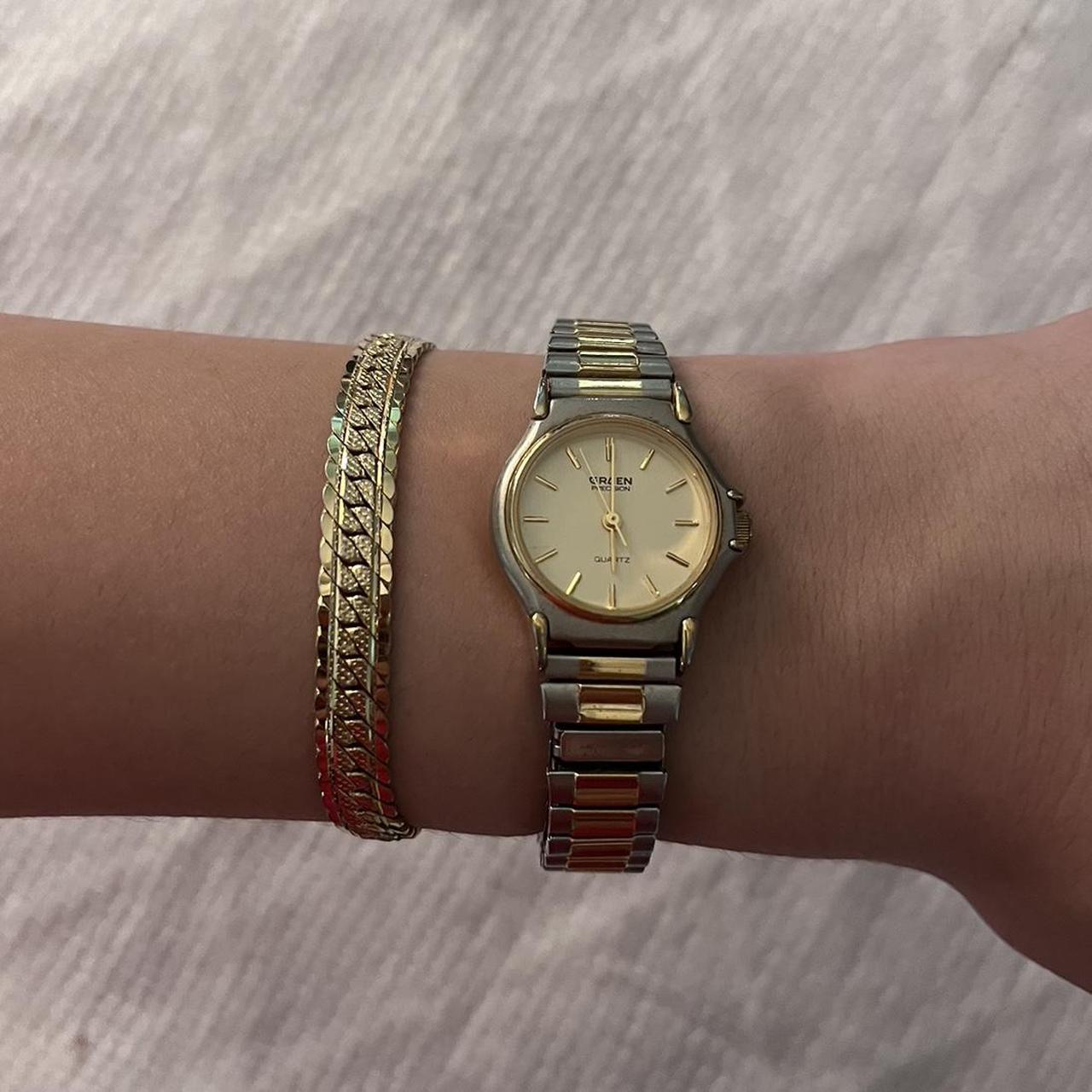 Vintage Twotone Precision Quartz Watch In excellent... | Depop