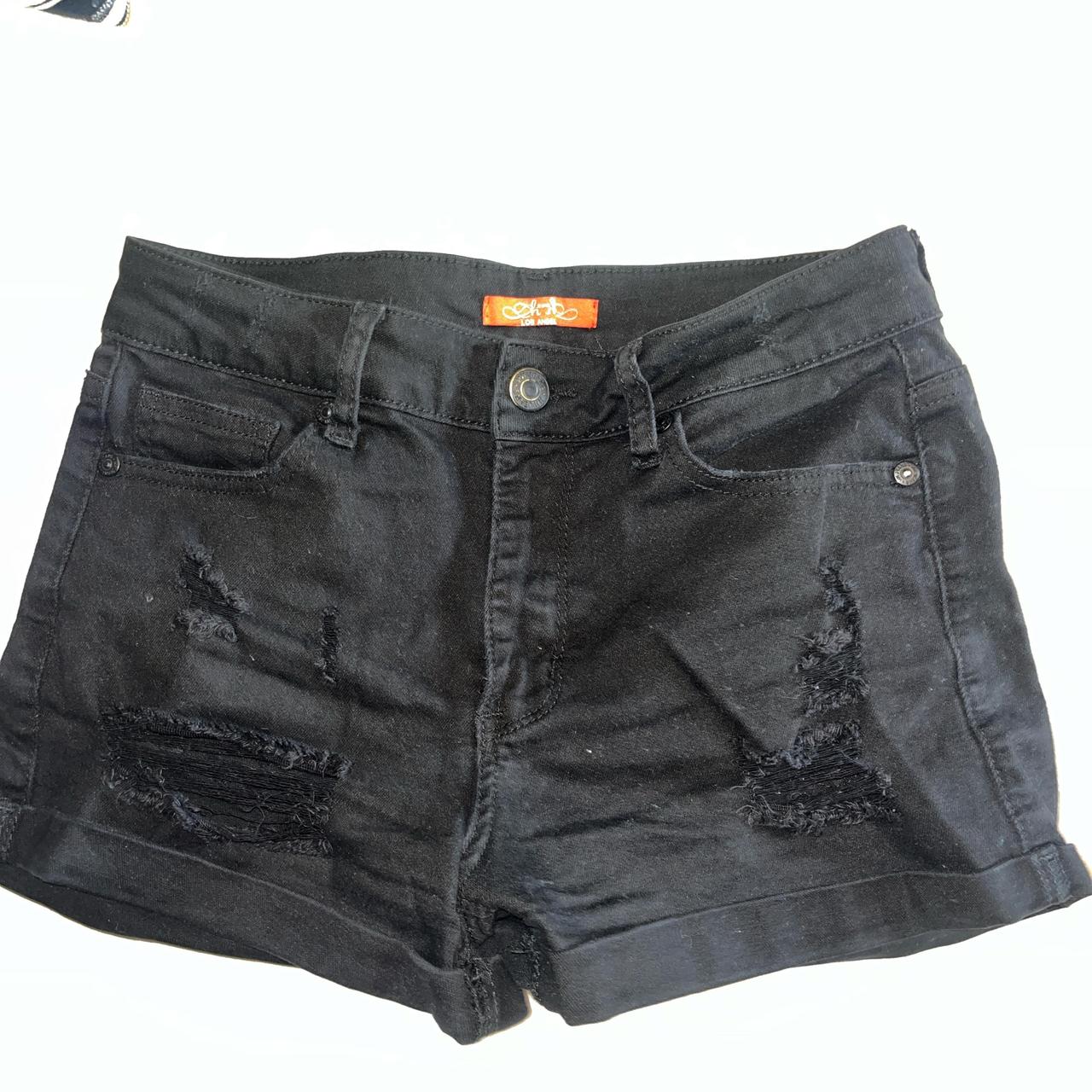 Black super cute shorts Size M on tag but first more... - Depop