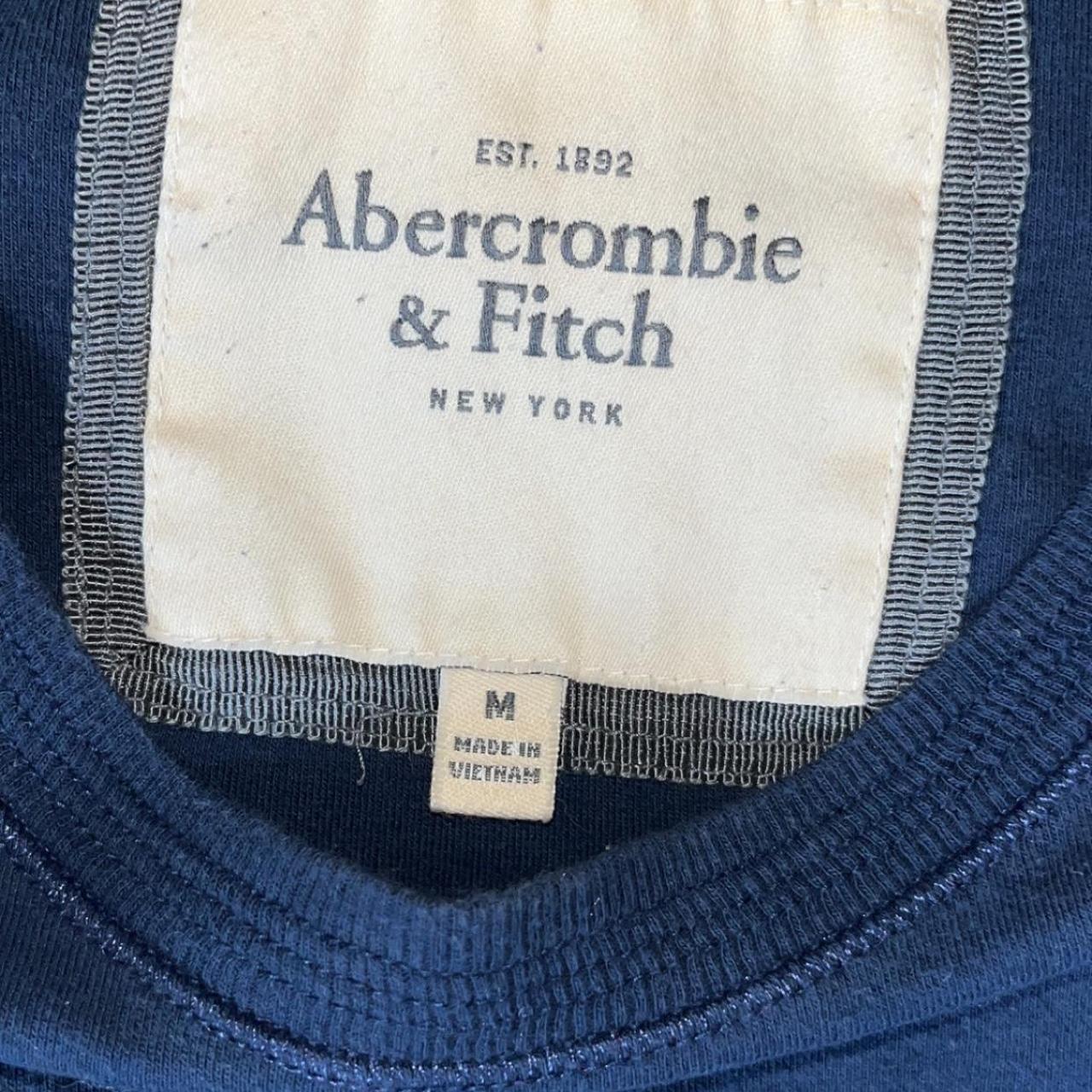 🎀Abercrombie and Fitch navy Henley... - Depop