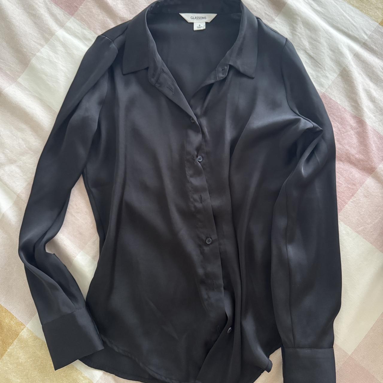 Glassons satin look shirt Worn once don’t reach for... | Depop
