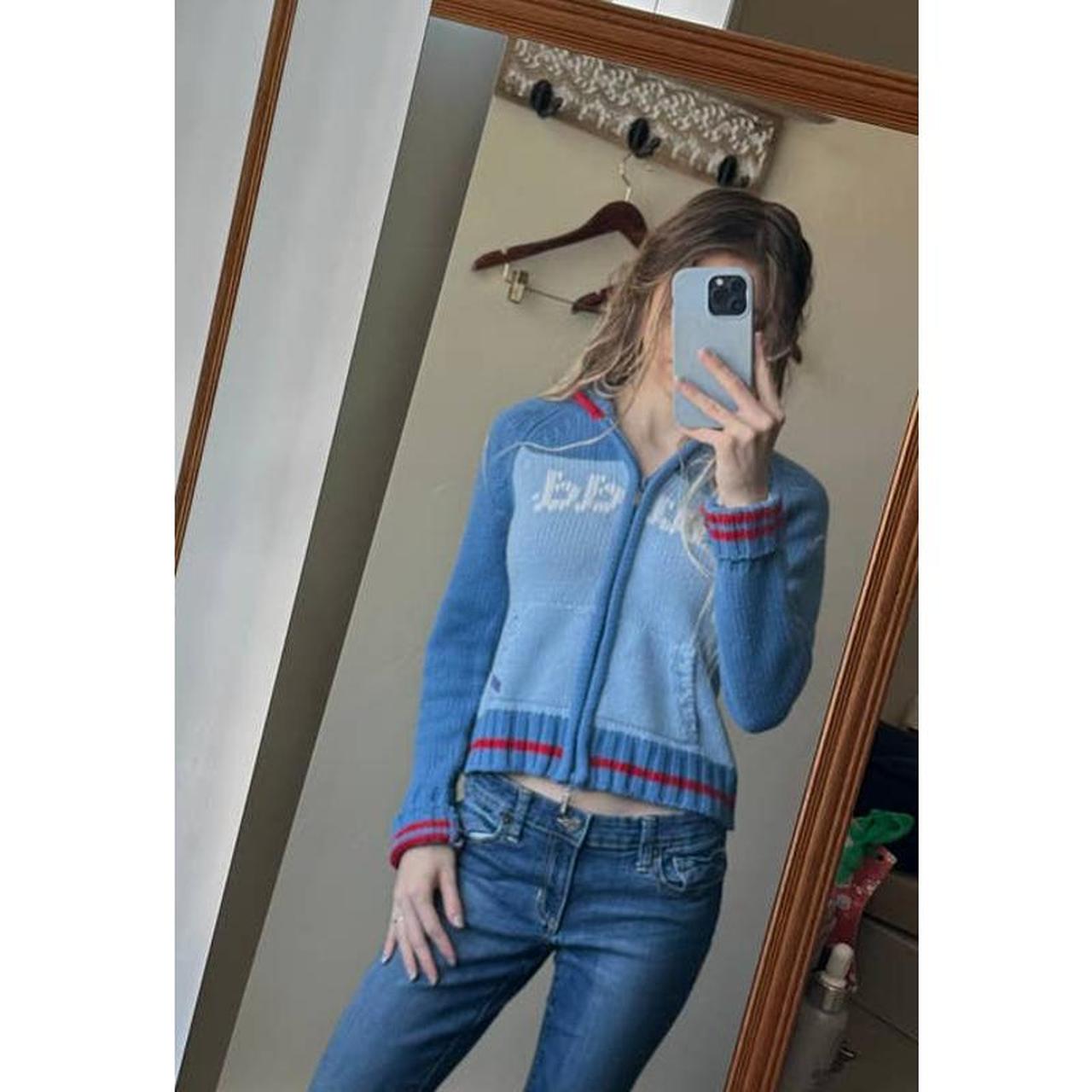 Mudd Clothing Women's Blue Sweatshirt | Depop