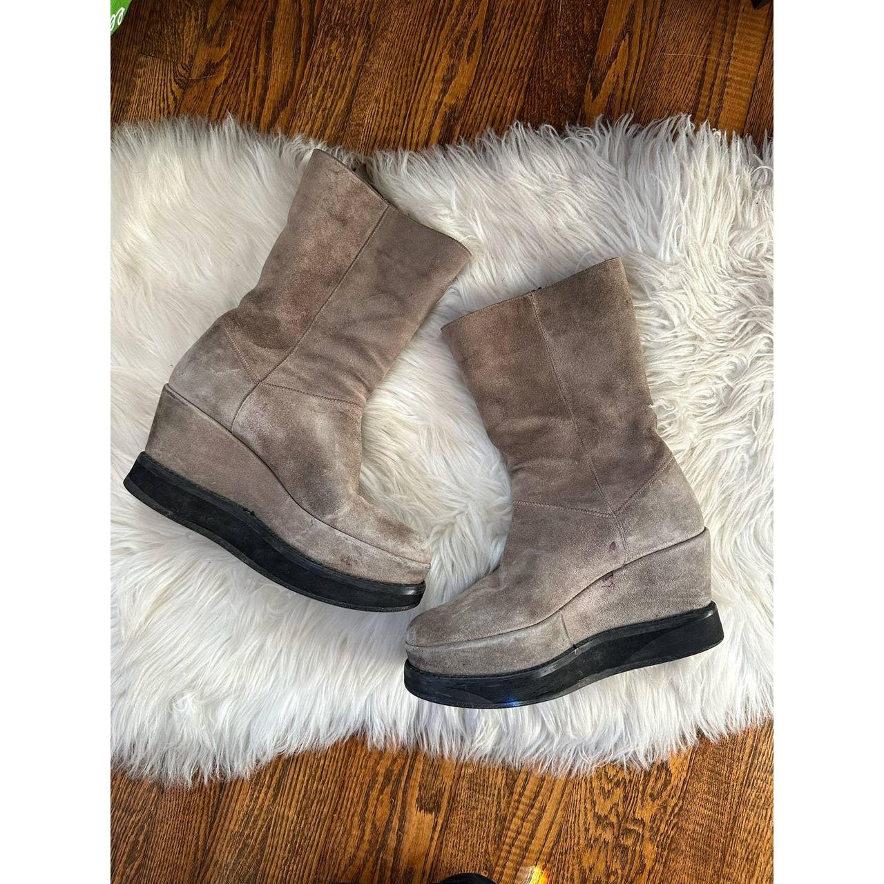 Rare Vintage Y2K Stuart Weitzman Suede Zipper... - Depop