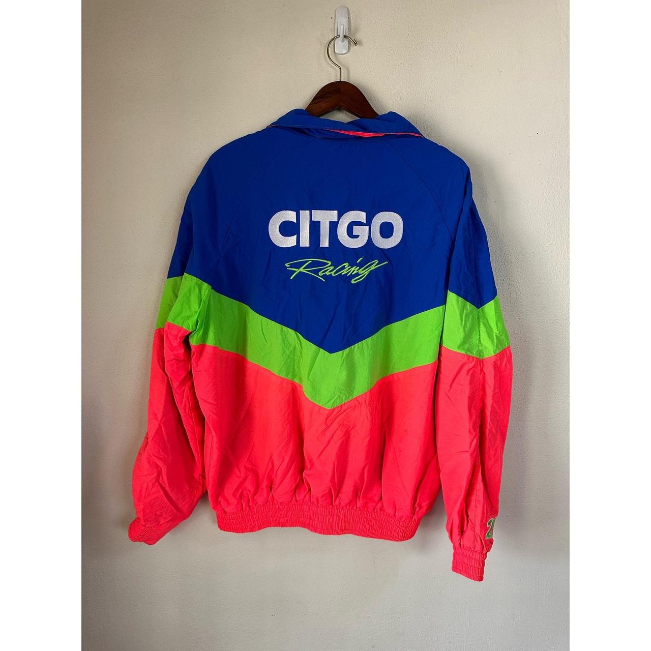 Vintage 90s Citgo Racing NASCAR Colorful Colorblock... | Depop