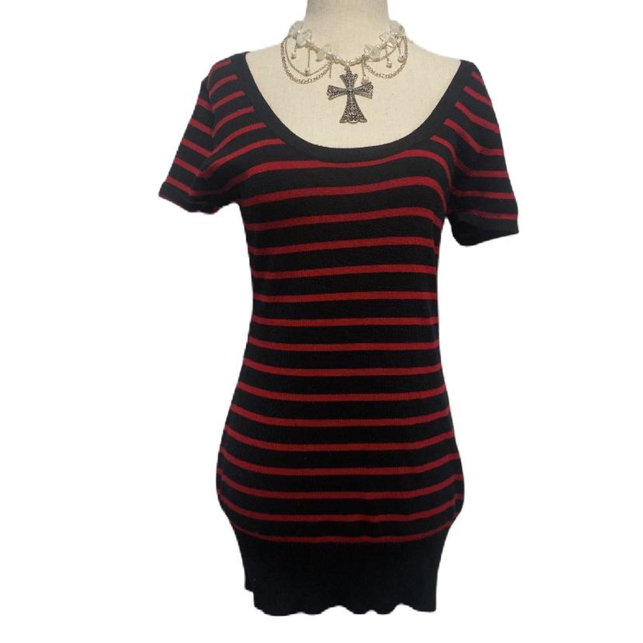 Super cute Emo scene grunge y2k goth red and black... - Depop