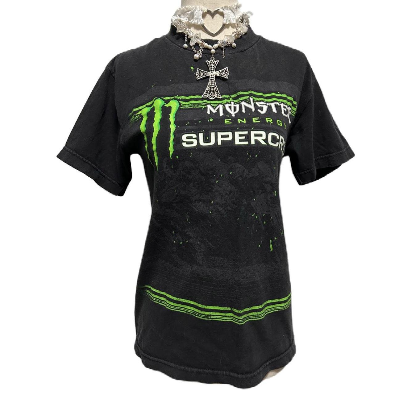 Super awesome monster energy deadstock black tee... - Depop