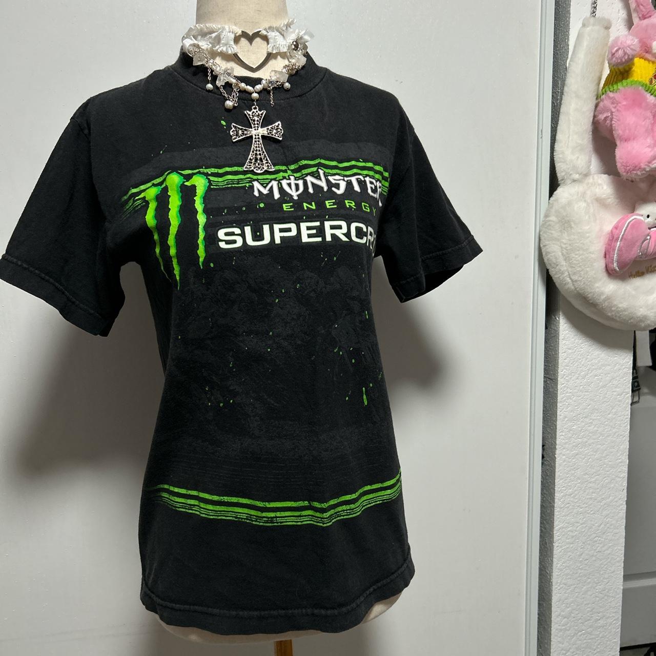 Super awesome monster energy deadstock black tee... - Depop