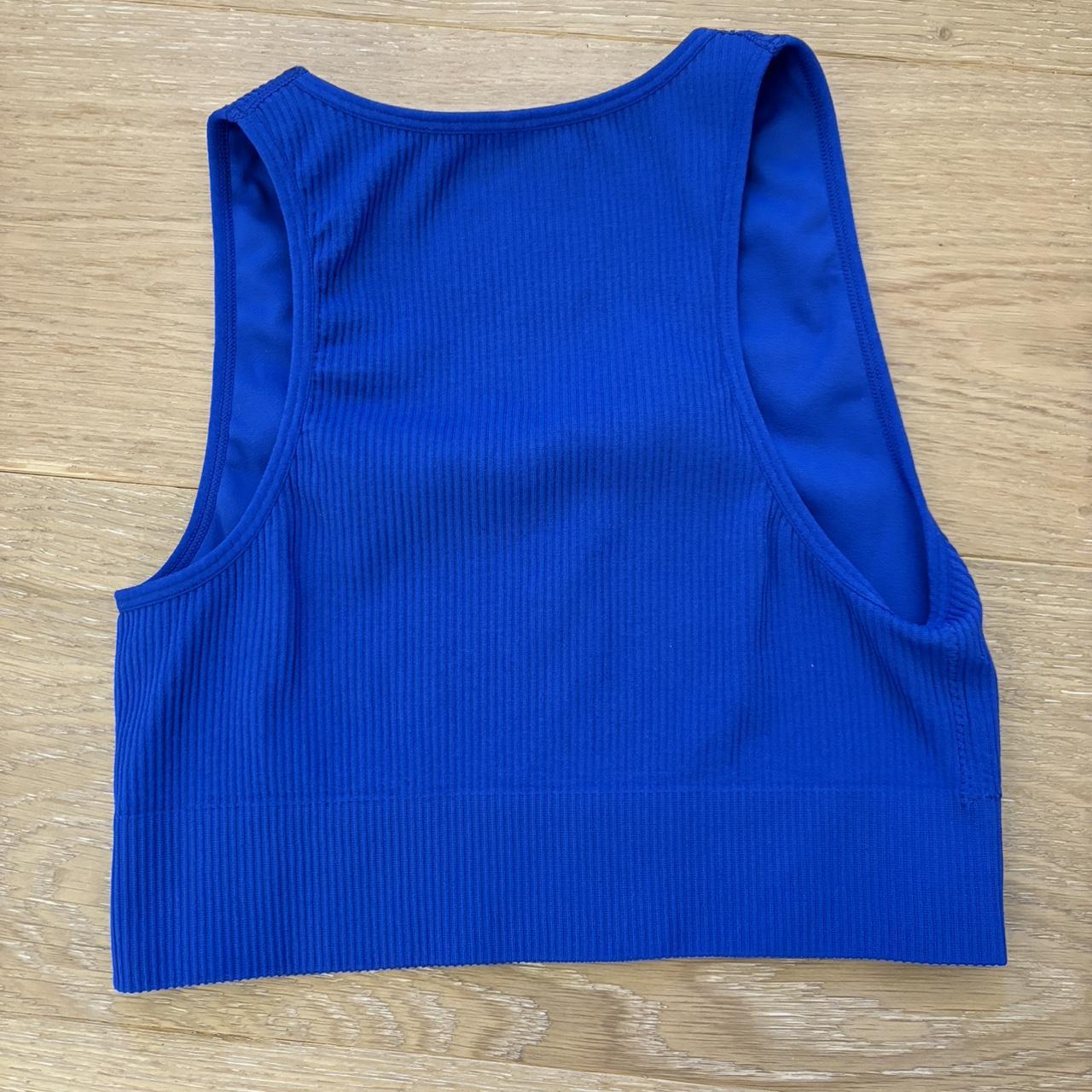 Garage plunge cobalt blue v neck tank top, super... - Depop