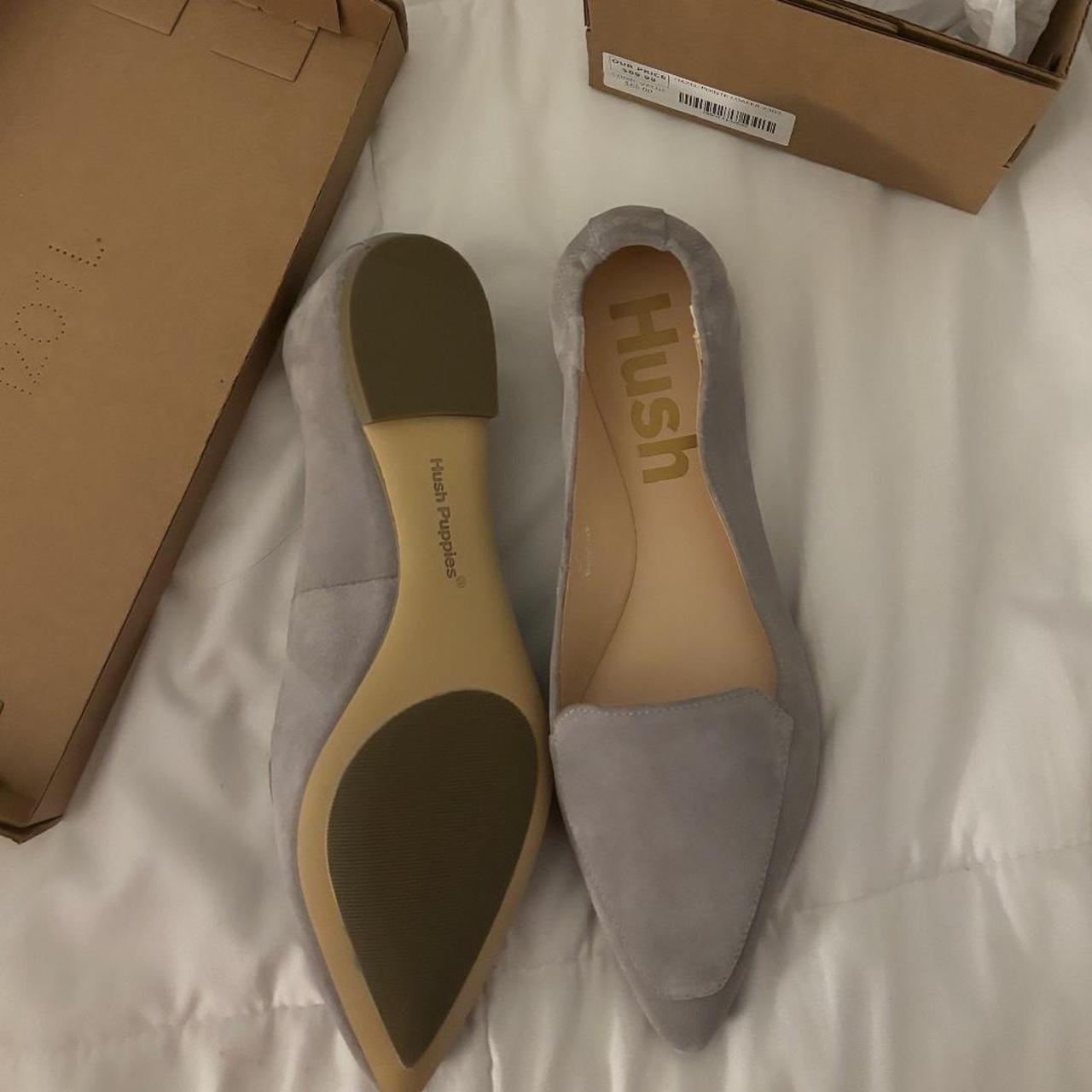 Hush Puppies grey suede ballet flats - US 9... - Depop