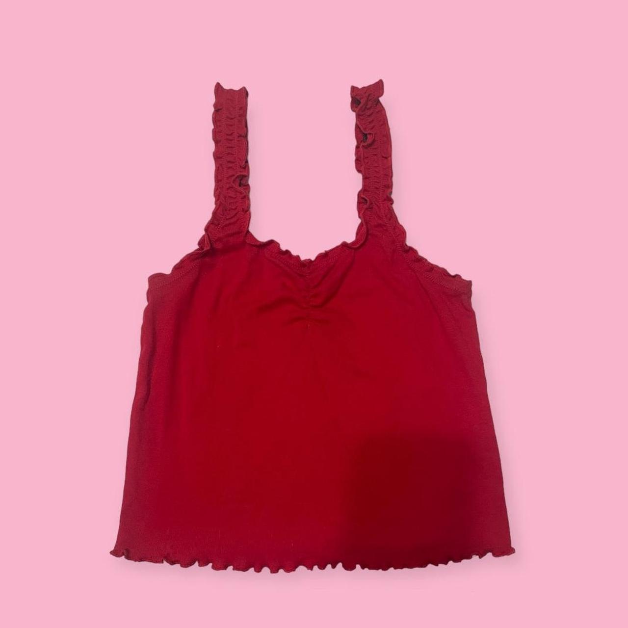 Red Crop Top Perfect For Summer With Really Cute Depop