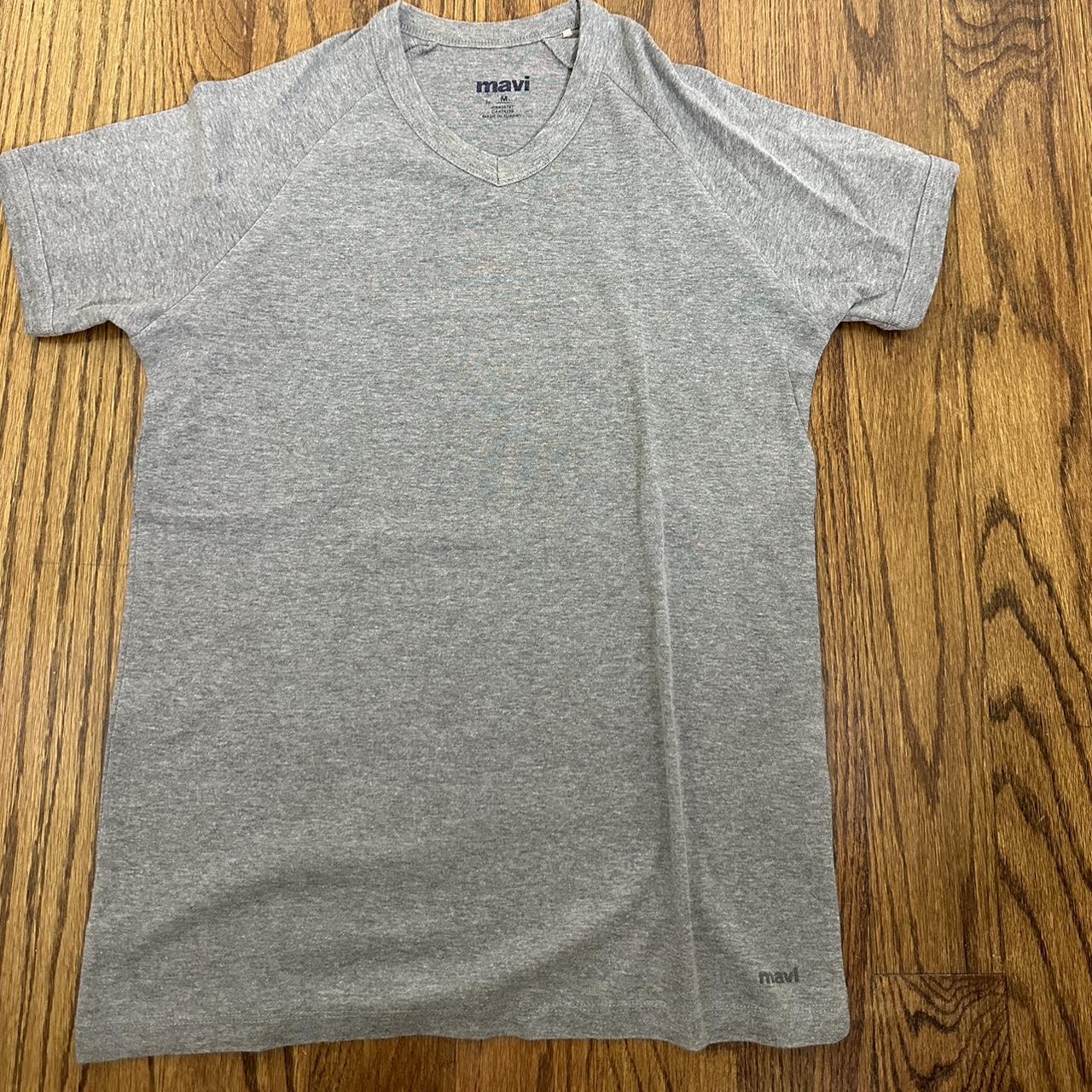 Mavi Grey V neck shirt Made In Turkey 🇹🇷... - Depop