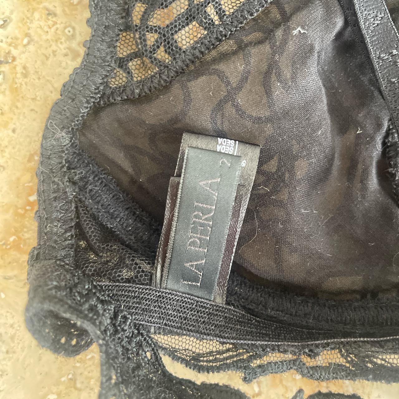 As new La Perla bra, made in Italy, black, size... - Depop
