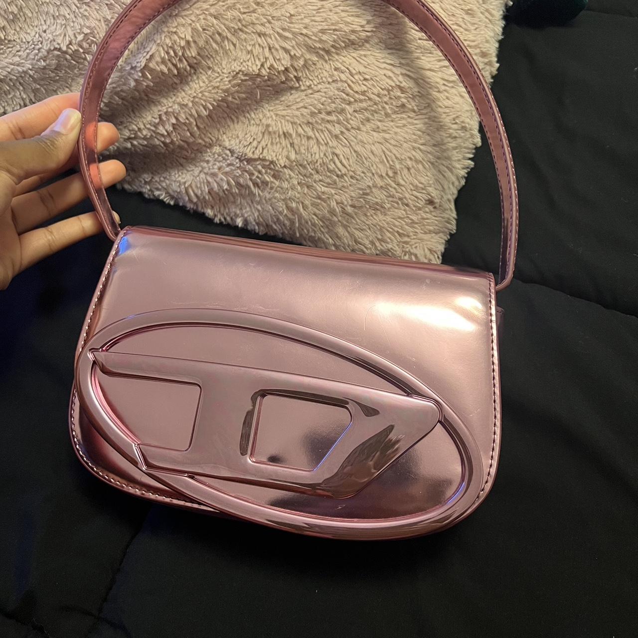 metallic pink diesel purse. slightly worn #diesel - Depop