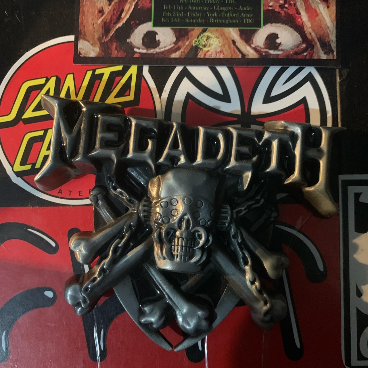 Megadeth belt buckle, from the album killing is my... - Depop
