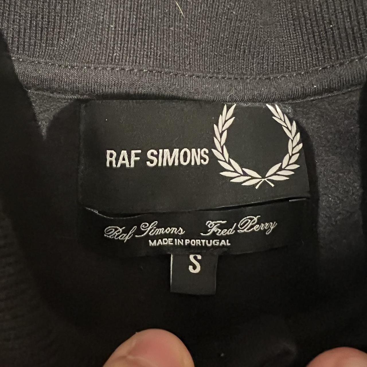 RAF simons x Fred perry black metal logo sweatshirt - Depop