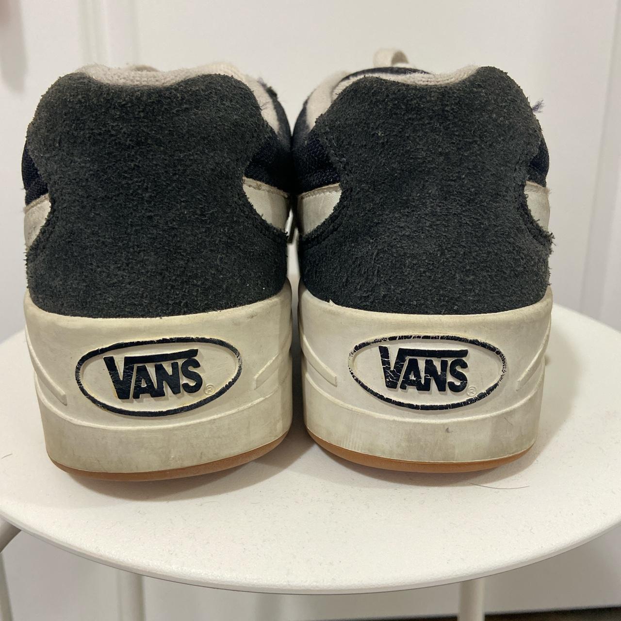Navy blue 90s vintage platform vans! Size US 7.5... | Depop