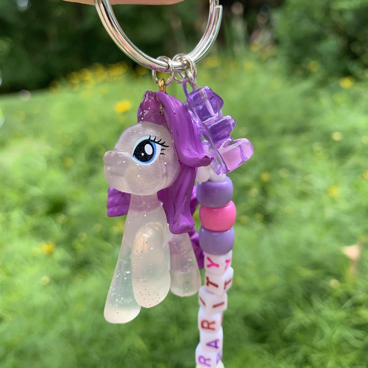 Handmade My Little Pony Rarity keychain - hand... - Depop