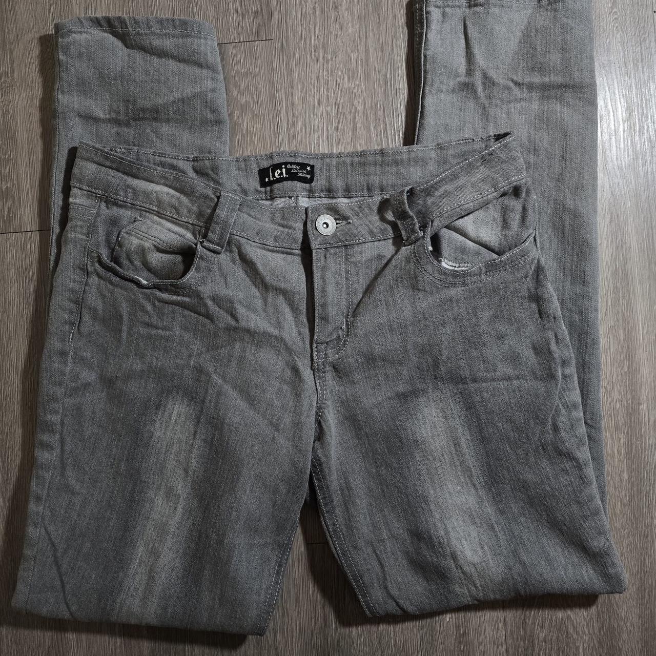 Grey regular midrise Lei pants with simple Design... - Depop