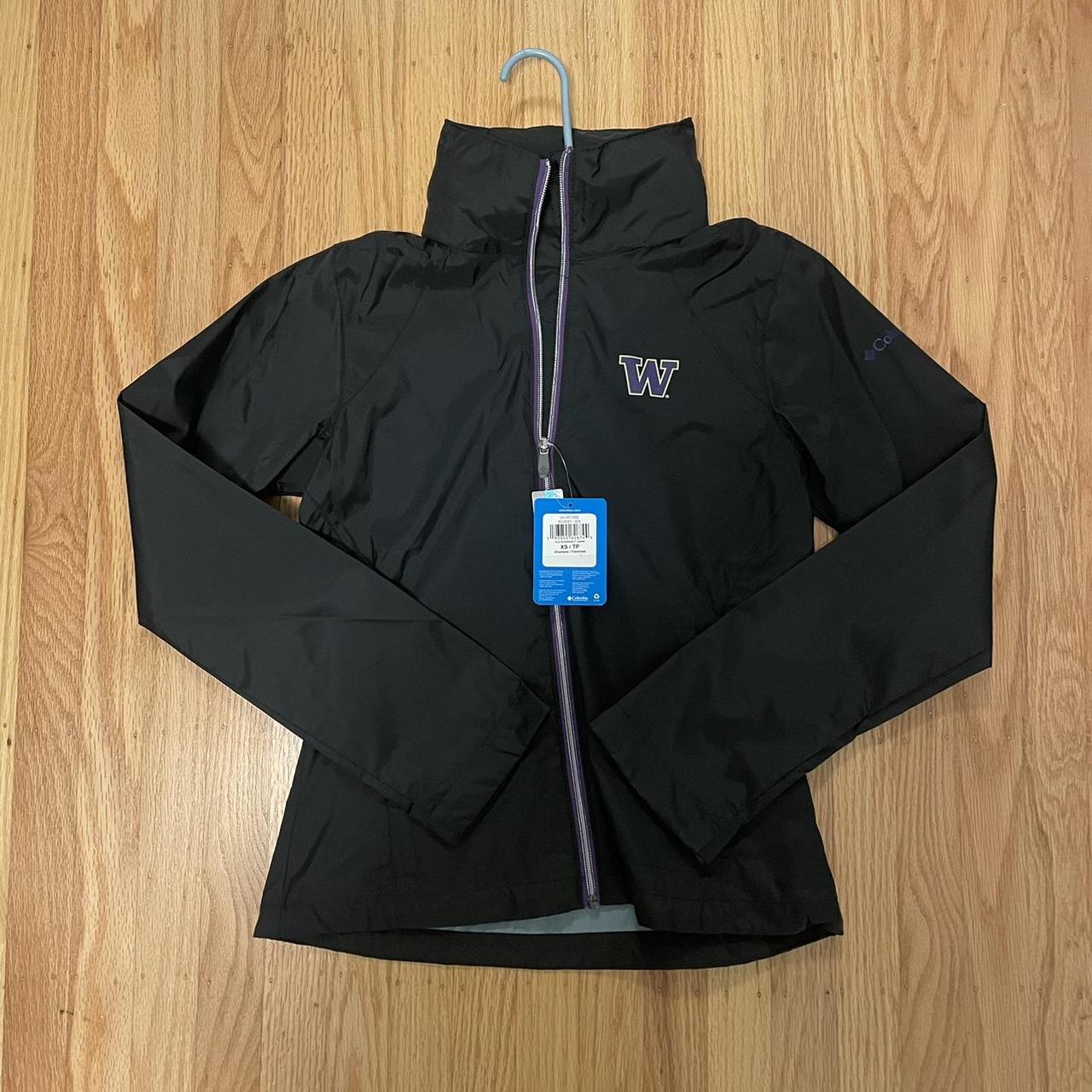 University of Washington columbia black windbreaker,... - Depop