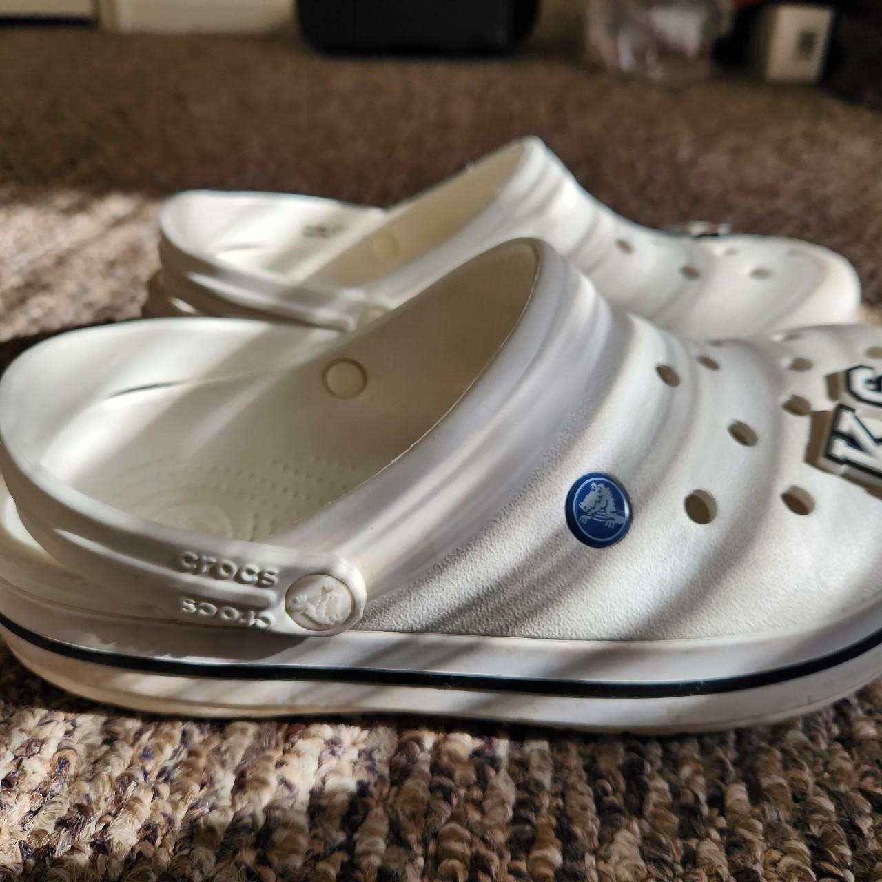 Crocs Women's White Clogs | Depop