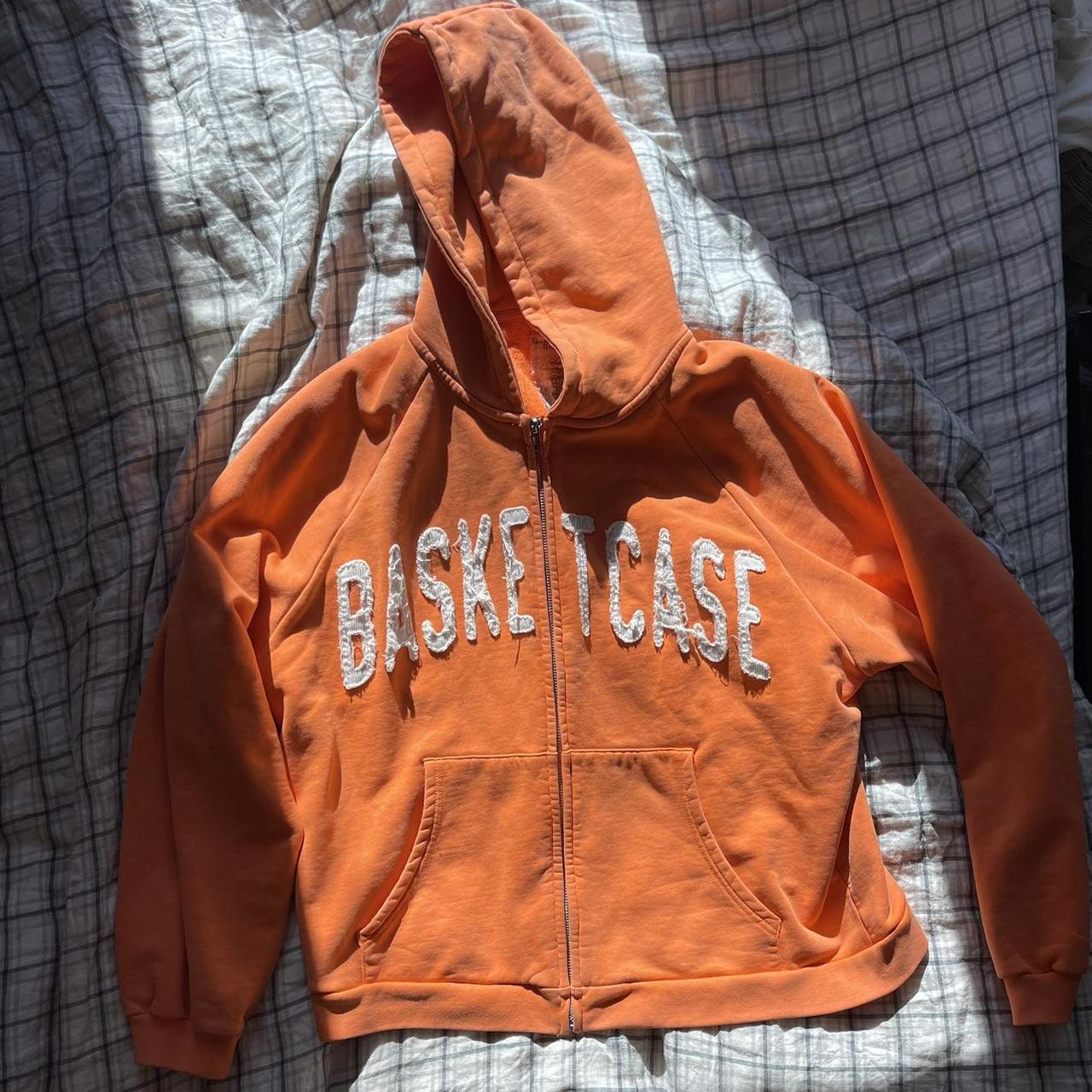 Basketcase Dweller orange zip up -only worn twice... - Depop