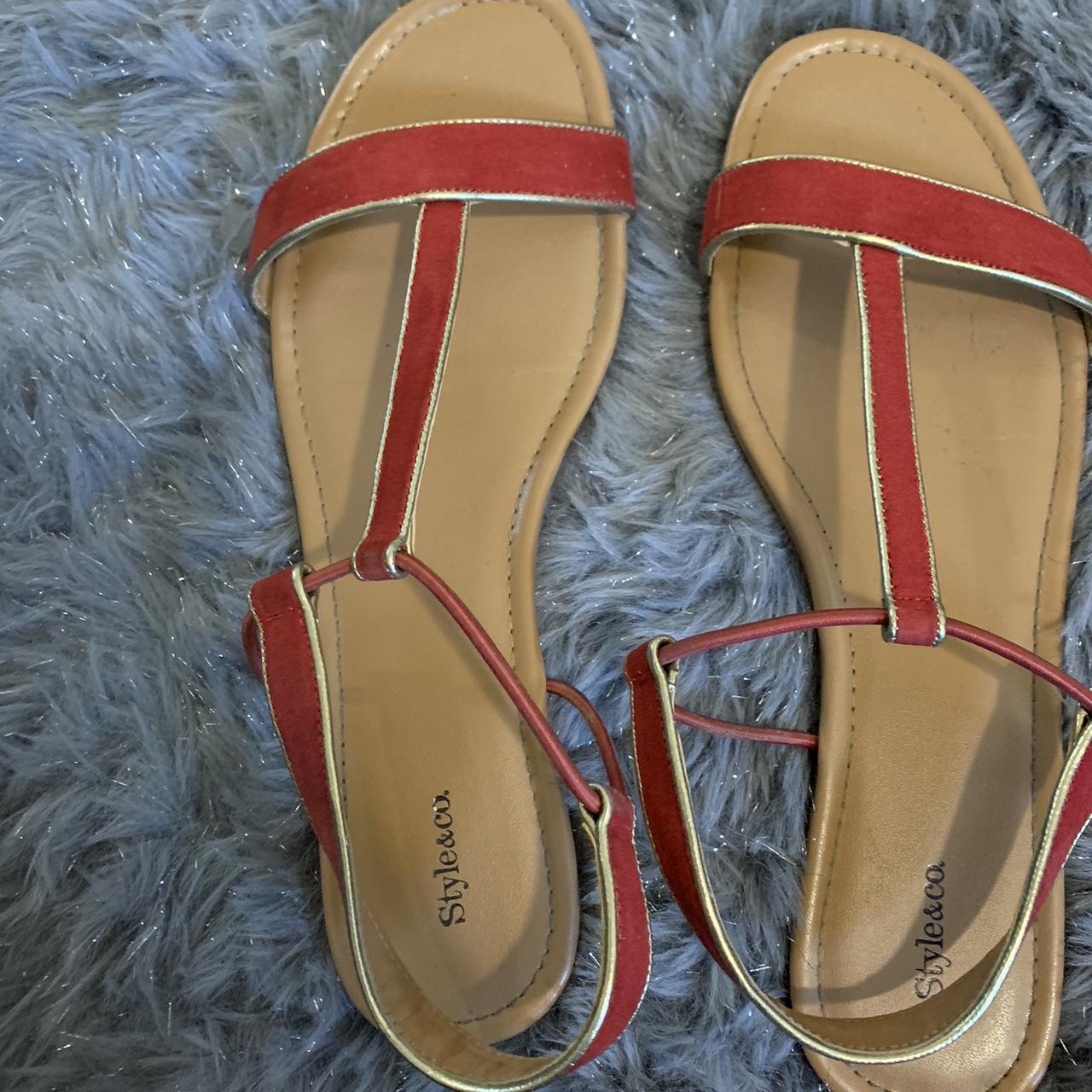 Style & Co Women's Red Sandals | Depop