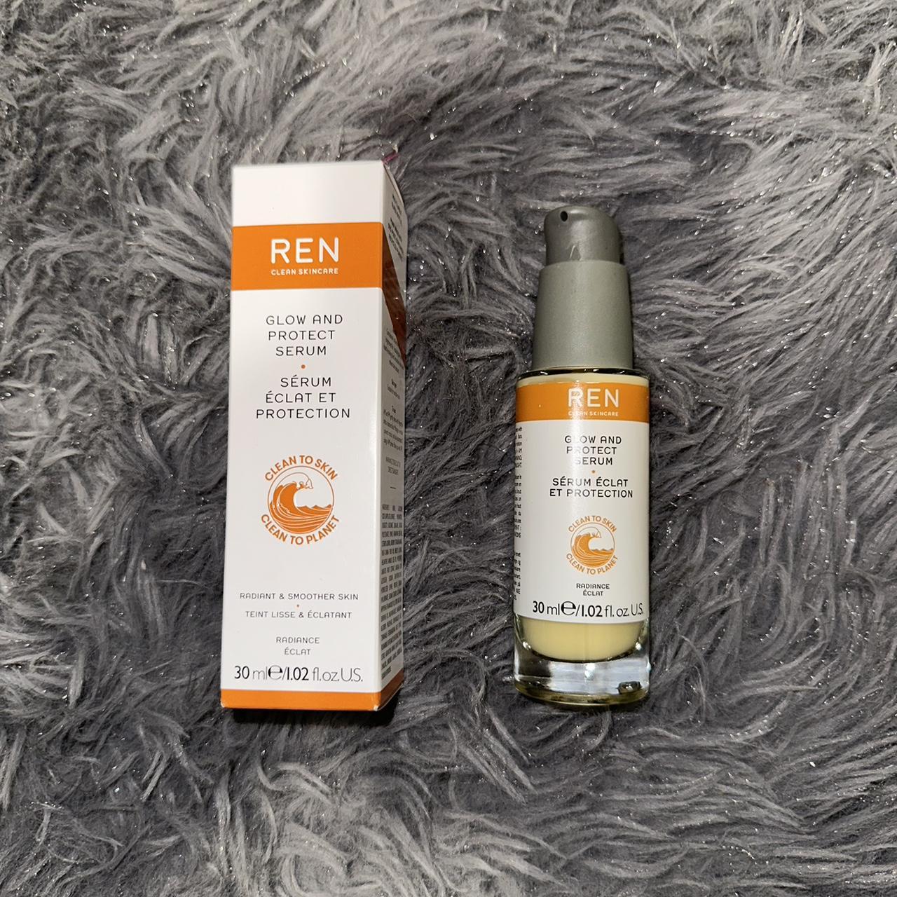 New Ren Clean Skincare Glow and Protect Serum - Depop