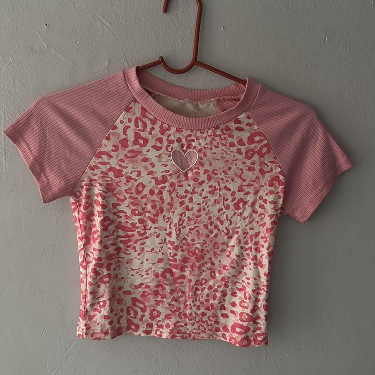 y2k cheetah print crop top no tag but fits... - Depop