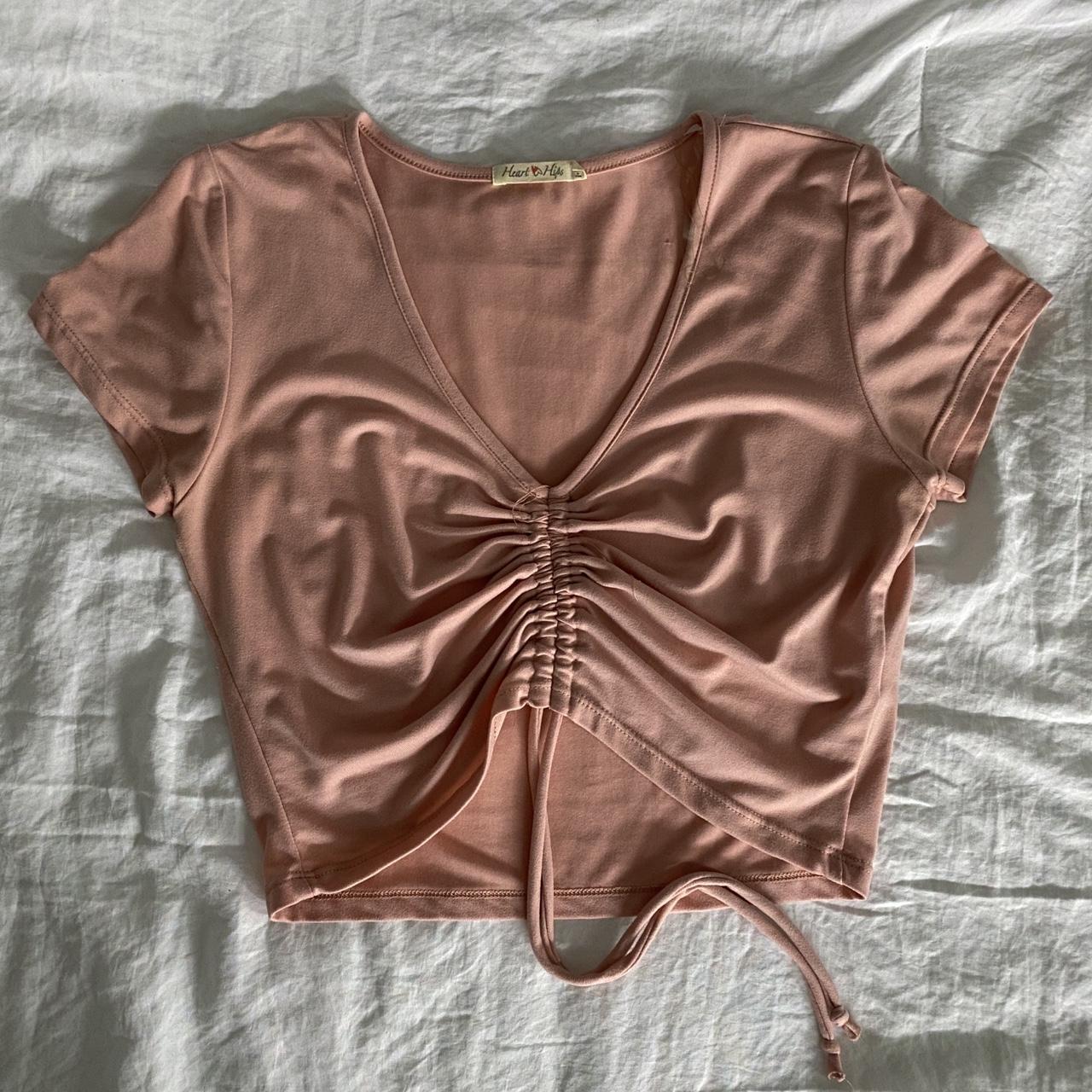 Cute scrunch string crop top Fits a Small aswell - Depop