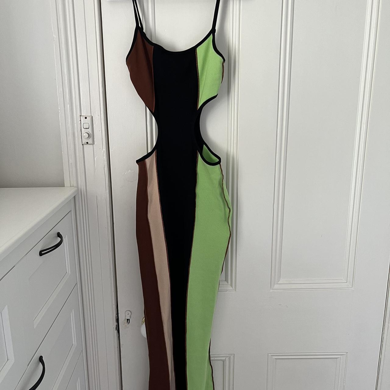 Jagger and stone maxi cut out dress with colour... - Depop