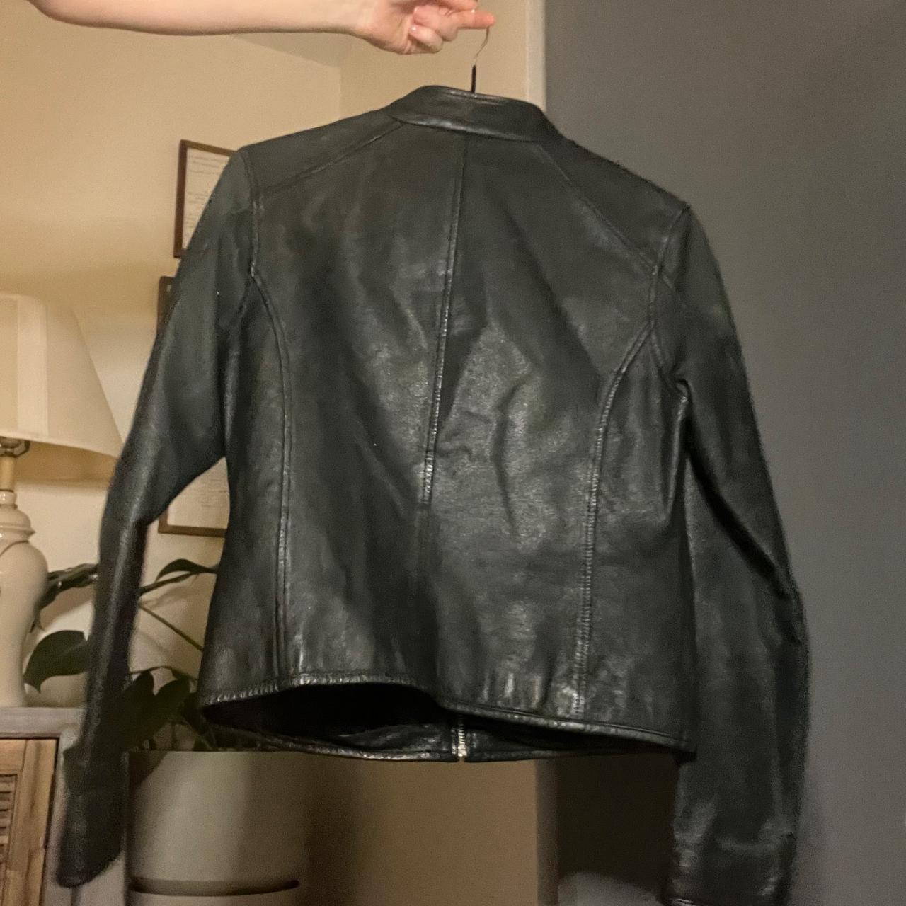 Size 42 Conbipel leather jacket by Vera Pelle,... - Depop