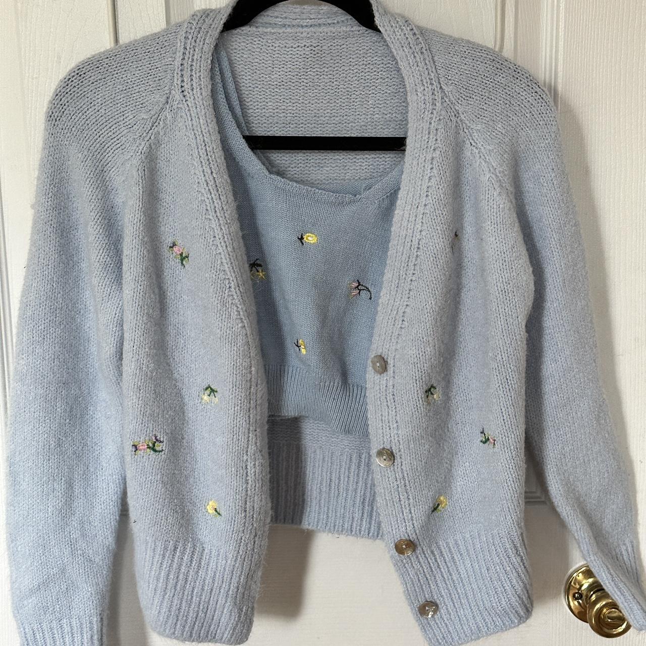 SHEIN Women's Blue Cardigan | Depop