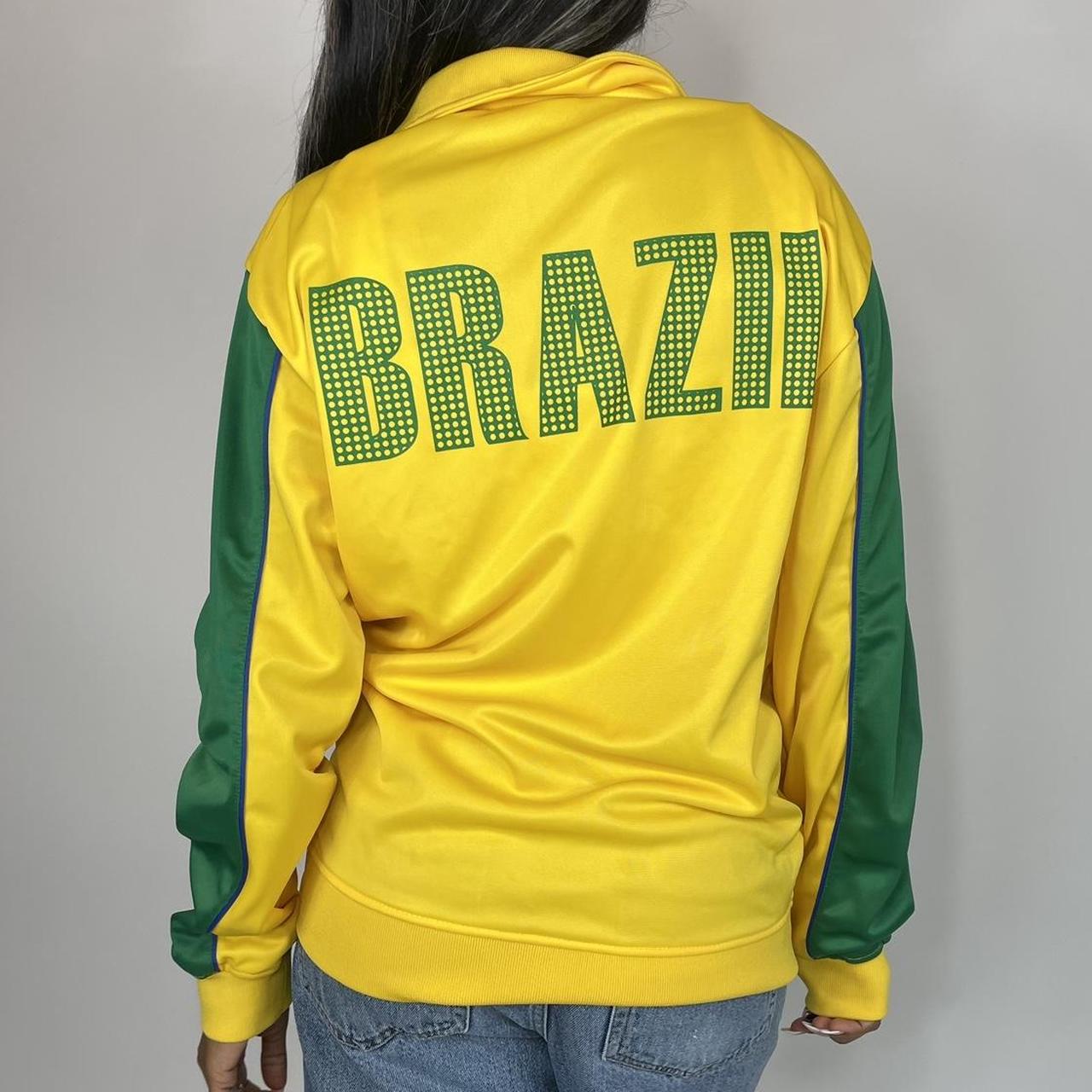 Brazil Jacket Soccer Jersey Sporty Zip Up Blokecore... - Depop