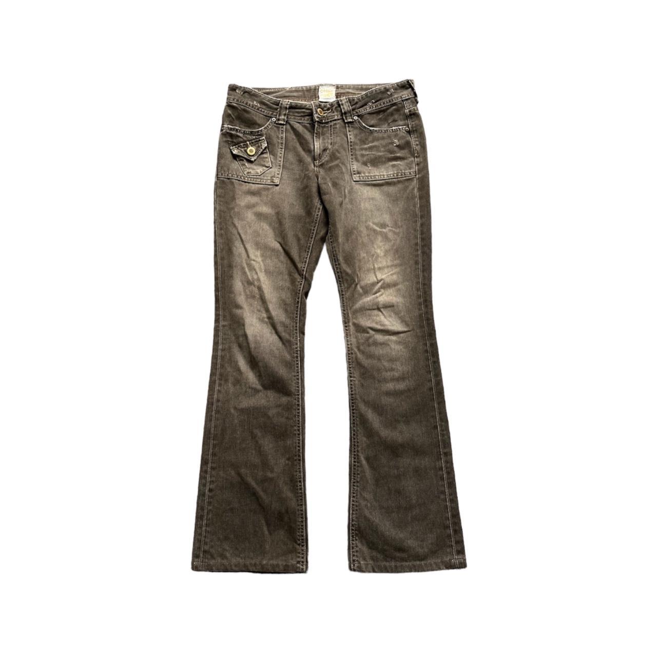 low waisted womens edwin something denim labelled a... - Depop