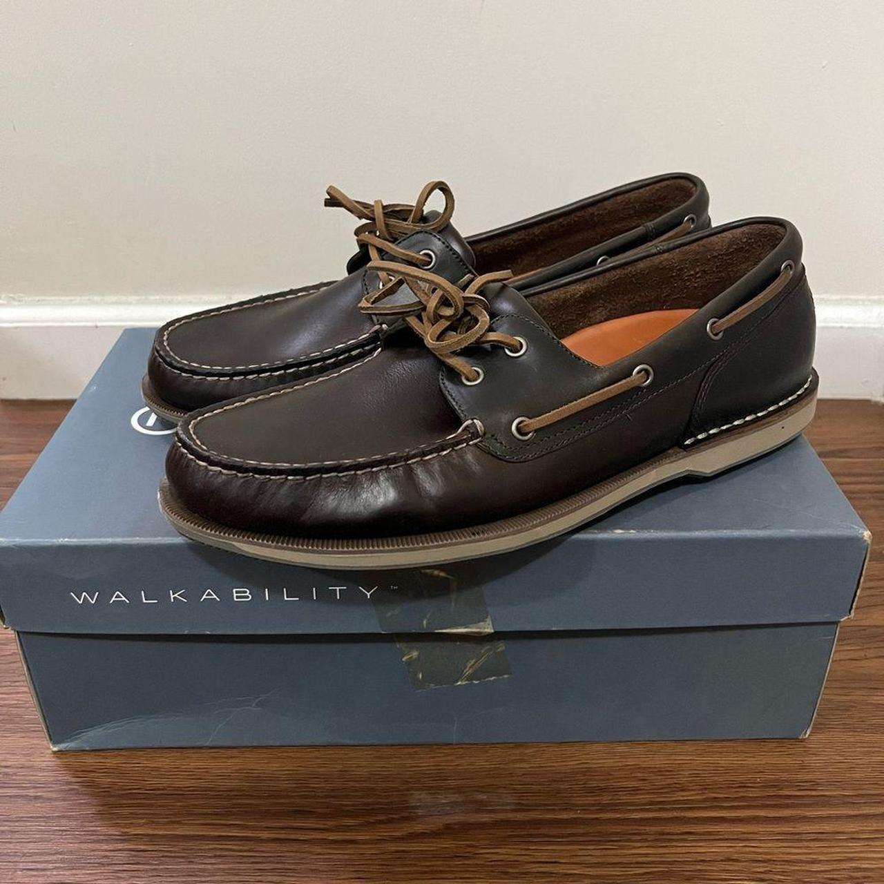 Rockport Nespresso Brown 'Perth' Boat Shoes Brand... - Depop