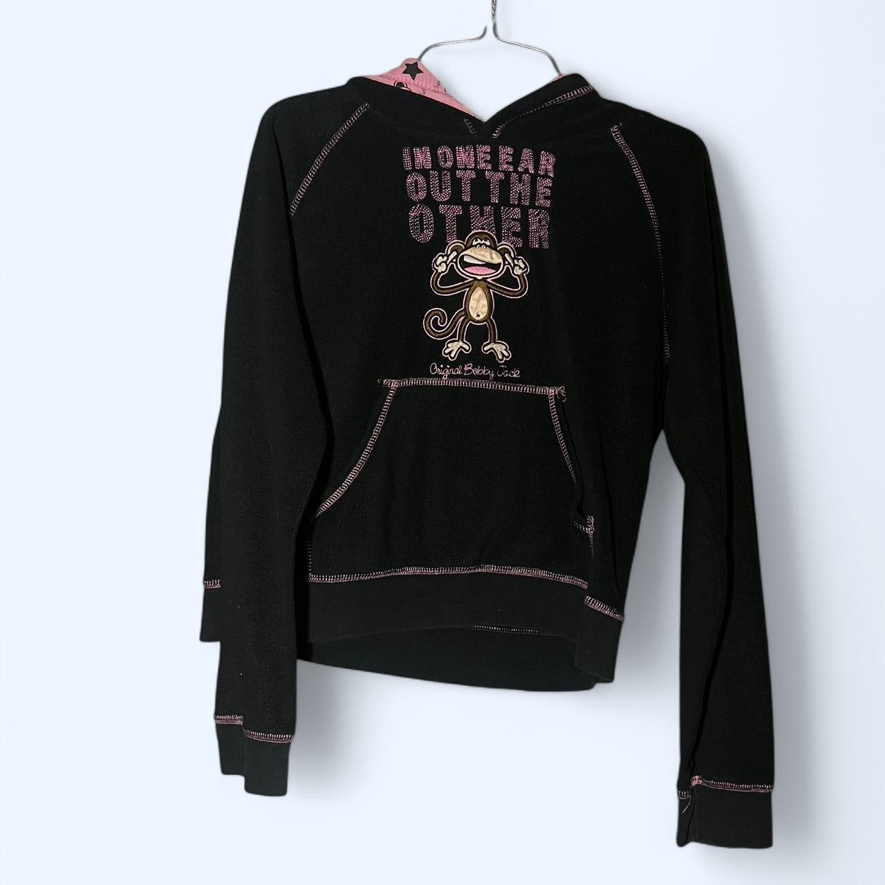 Vintage Bobby jack hoodie Black and pink “in one... | Depop