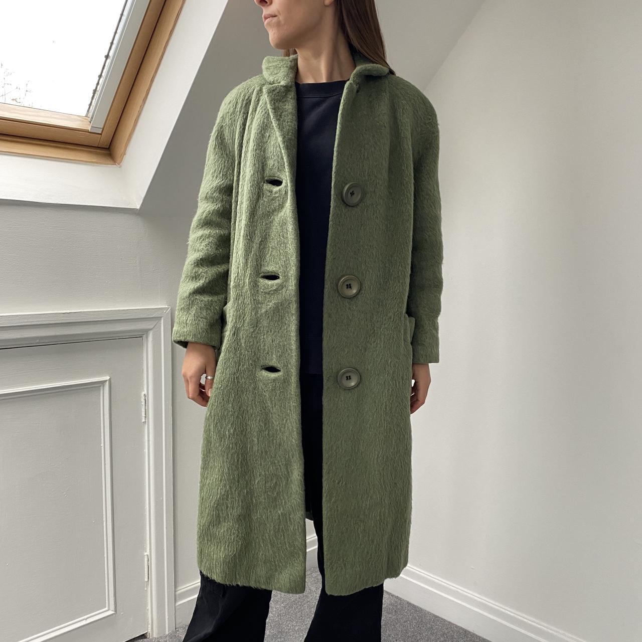 🔥 Vintage green wool coat. Insane blended wool... - Depop