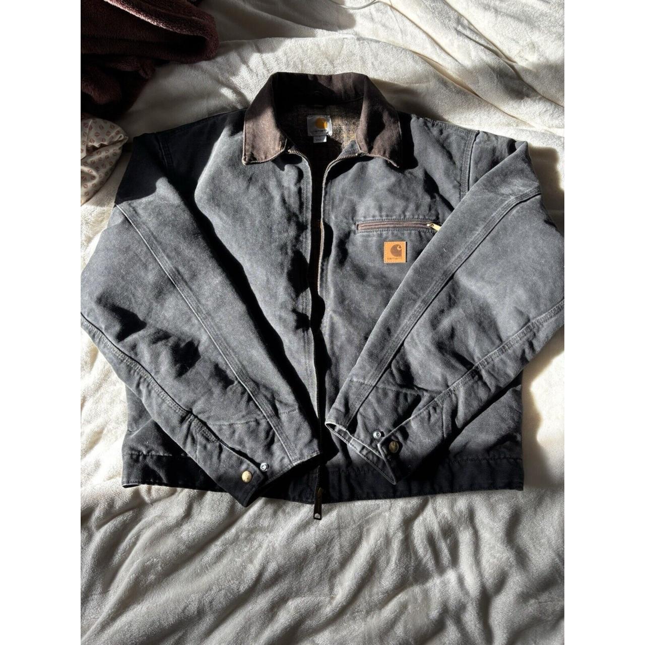Vintage Carhartt Detroit Jacket Black Large... - Depop