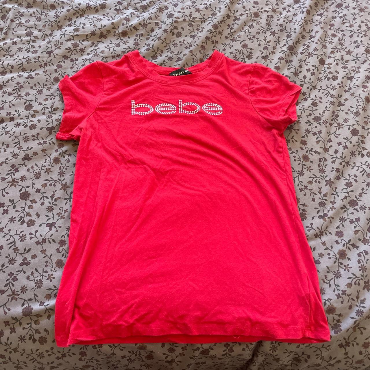 Red bebe baby tee Size L Best fit m-L - Depop