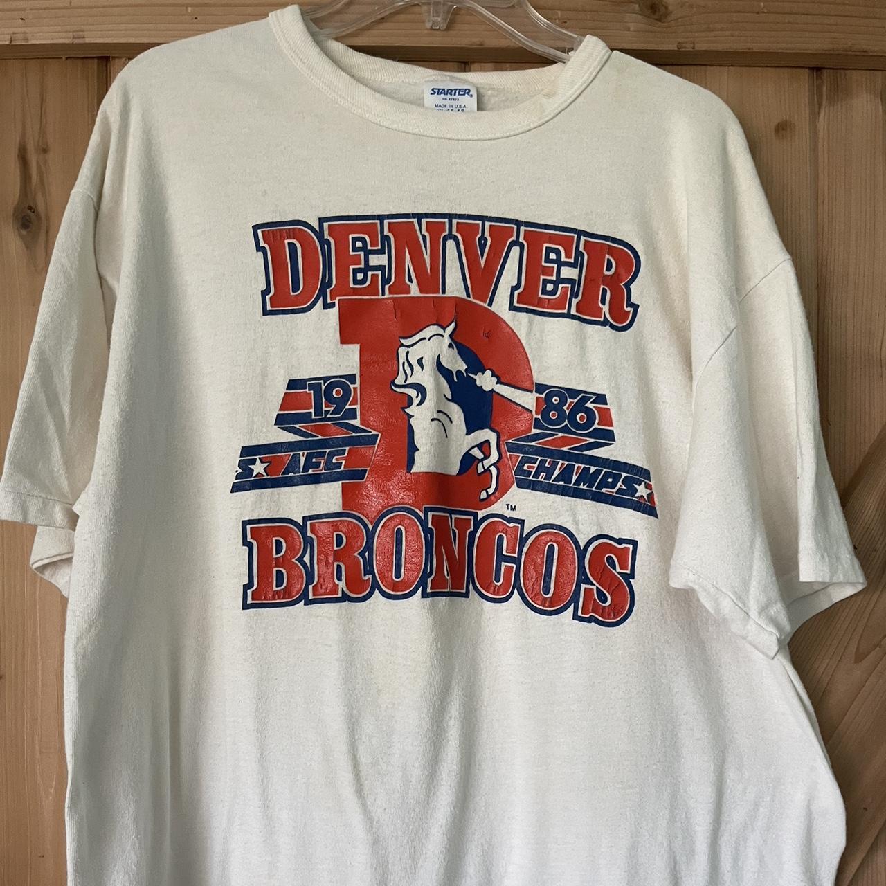 Vintage 1980s Denver Broncos tshirt A little... - Depop