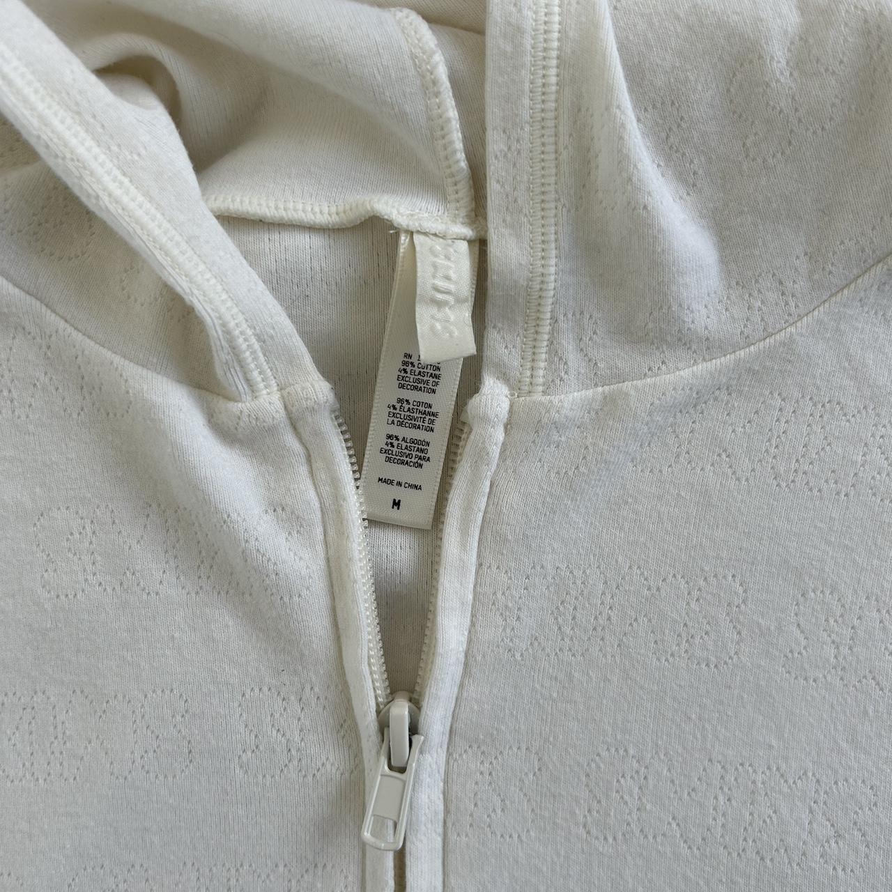 White Skims Top Pointelle Adorable Skims White Zip... - Depop