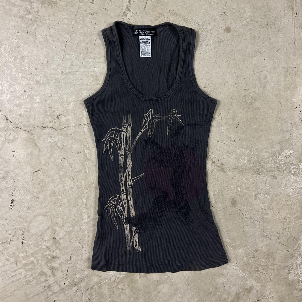 Vintage 90s gray self esteem tank top With bamboo... | Depop