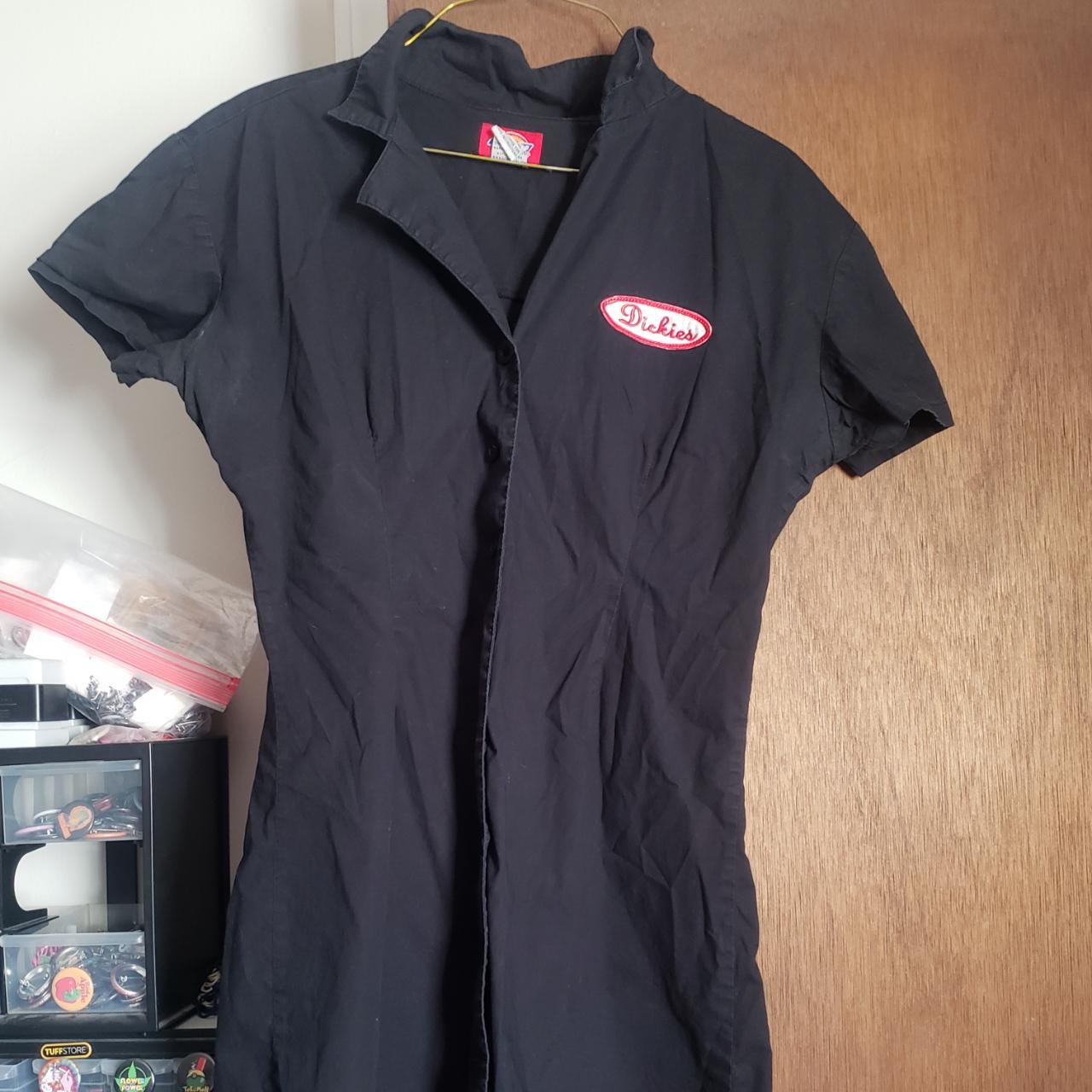 Medium Black Dickies Work Dress #dickies #vintage... - Depop