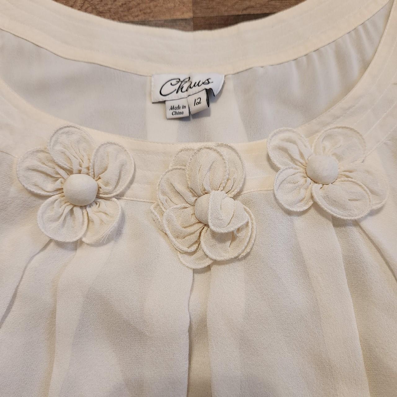 🗣 Chaus Sheer Top Semi sheer sleevless babydoll... - Depop