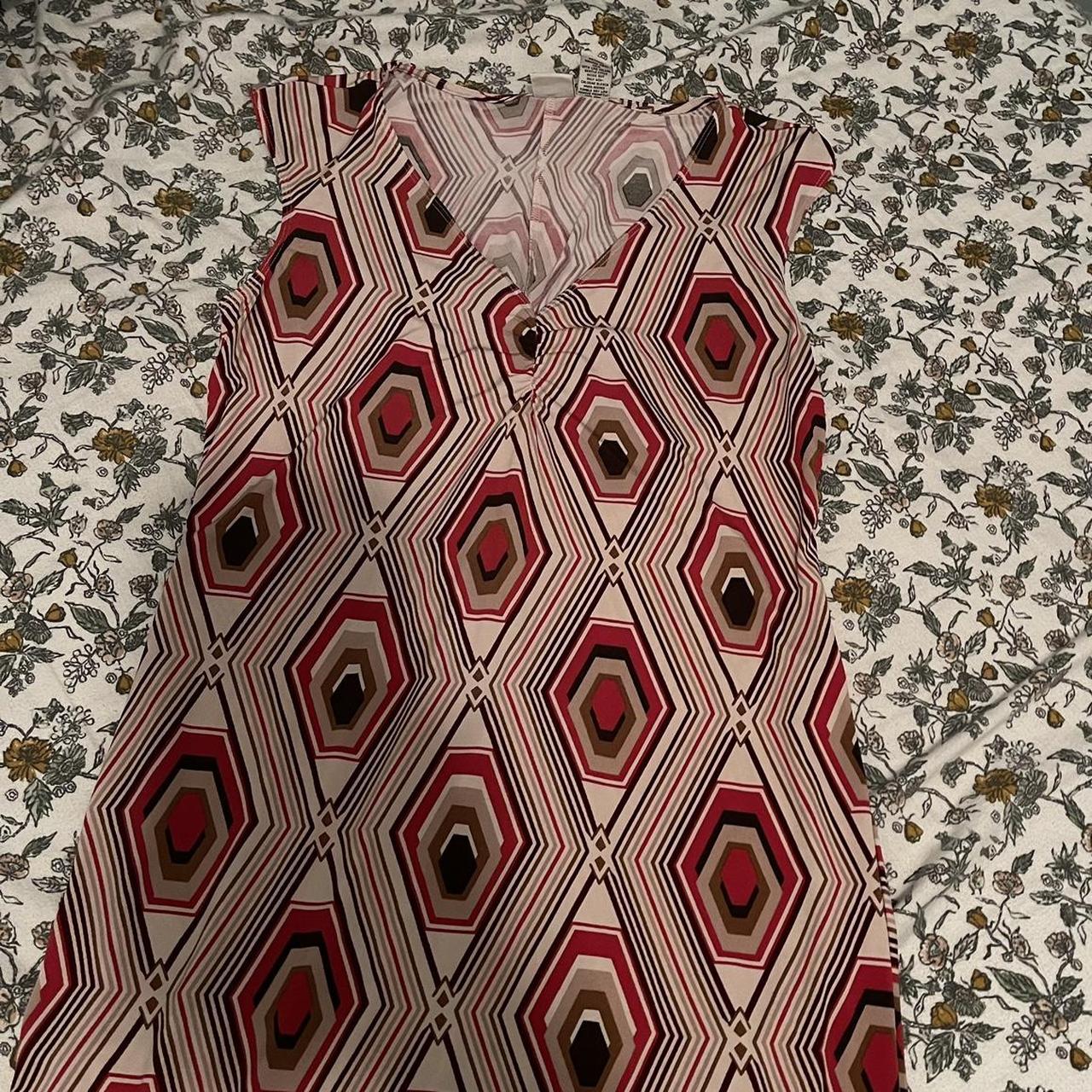 Merona Retro Midi Dress Size M Great condition Thin... - Depop