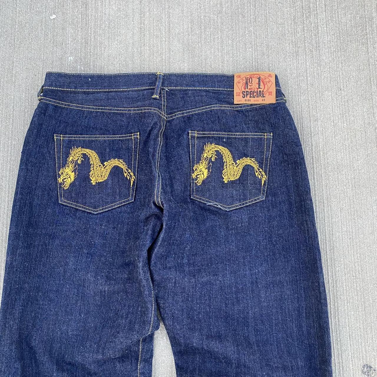 Evisu Dragon Baggy Jeans Japanese Denim Pants... - Depop
