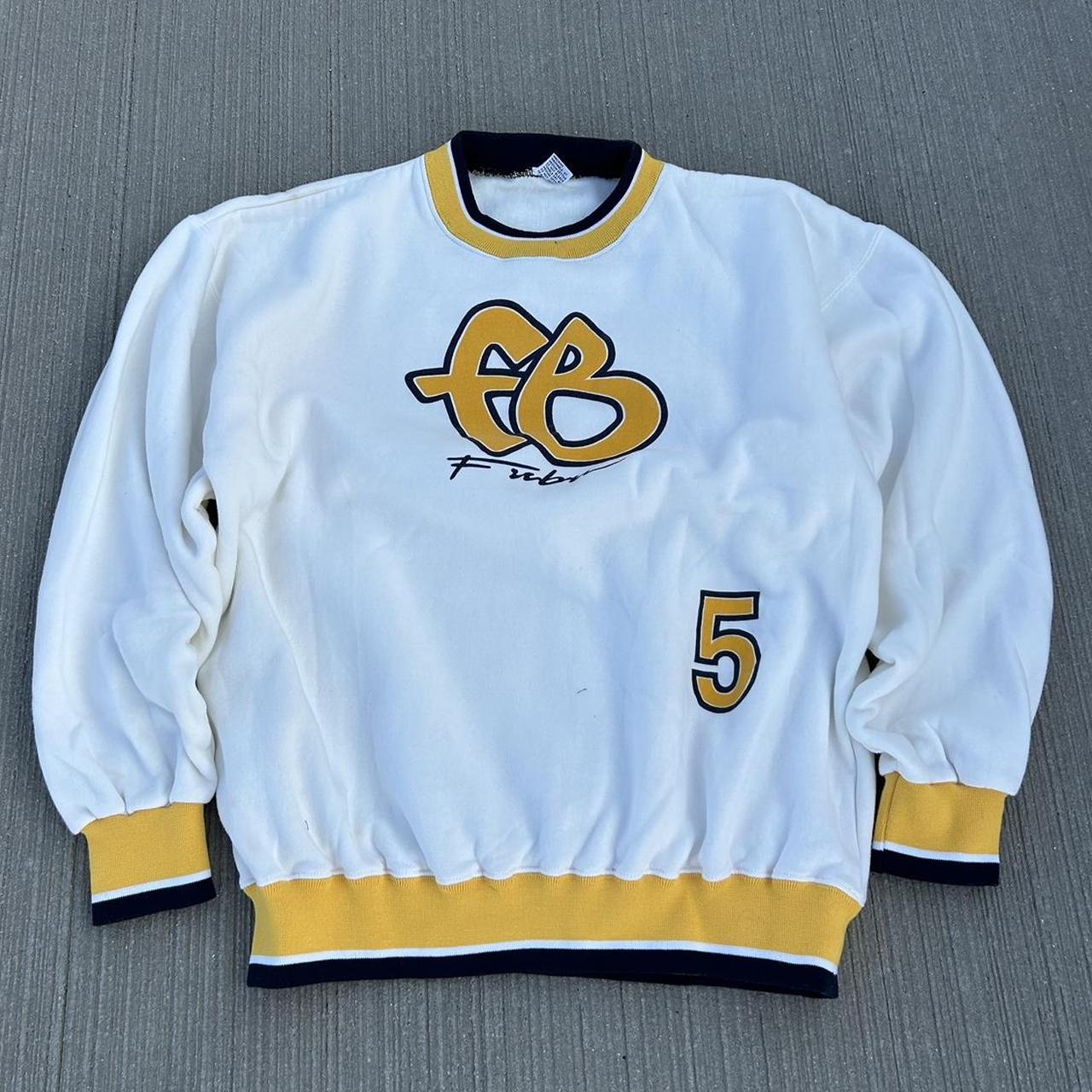 Vintage Fubu Sweater Cute Cozy Ringer Crew Y2K... - Depop