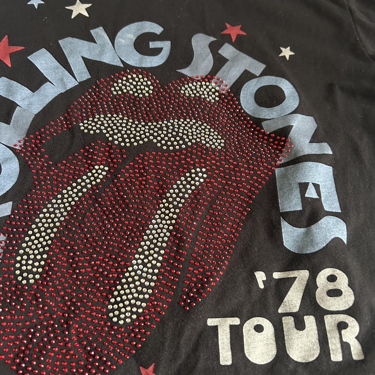 Rhinestone Rolling Stones “‘78 Tour” Tee worn 2 times - Depop