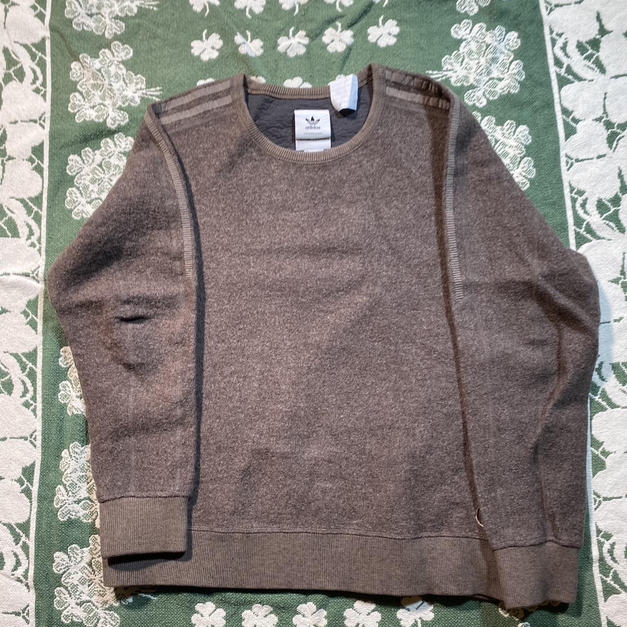 Adidas wings and horns brown crew neck wool... - Depop